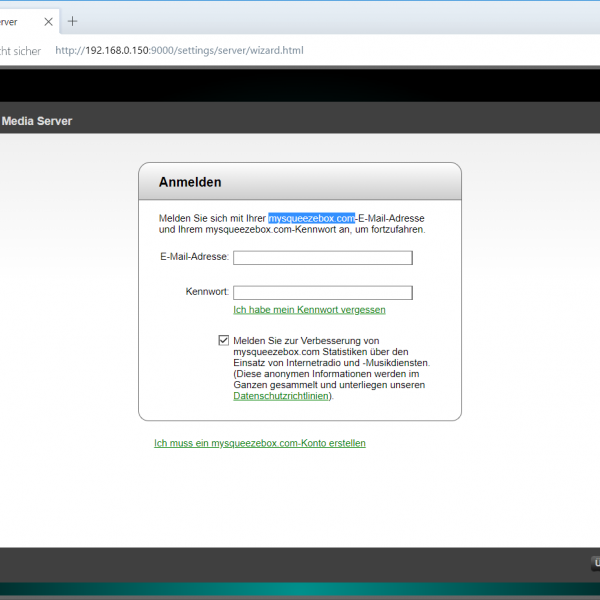 Eine Anleitung zum Einrichten eines Logitech Media Servers auf einem ...